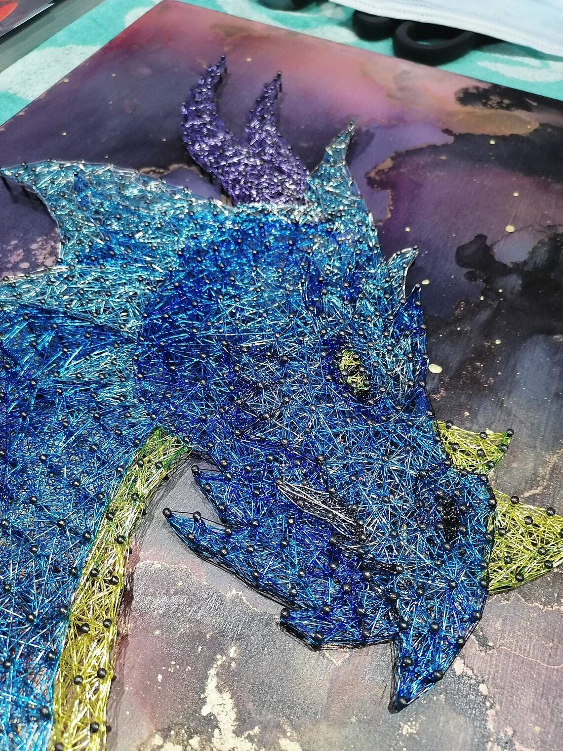 Wire String Art Dragon wire Art Dragonfantasy Artoriginal - Etsy