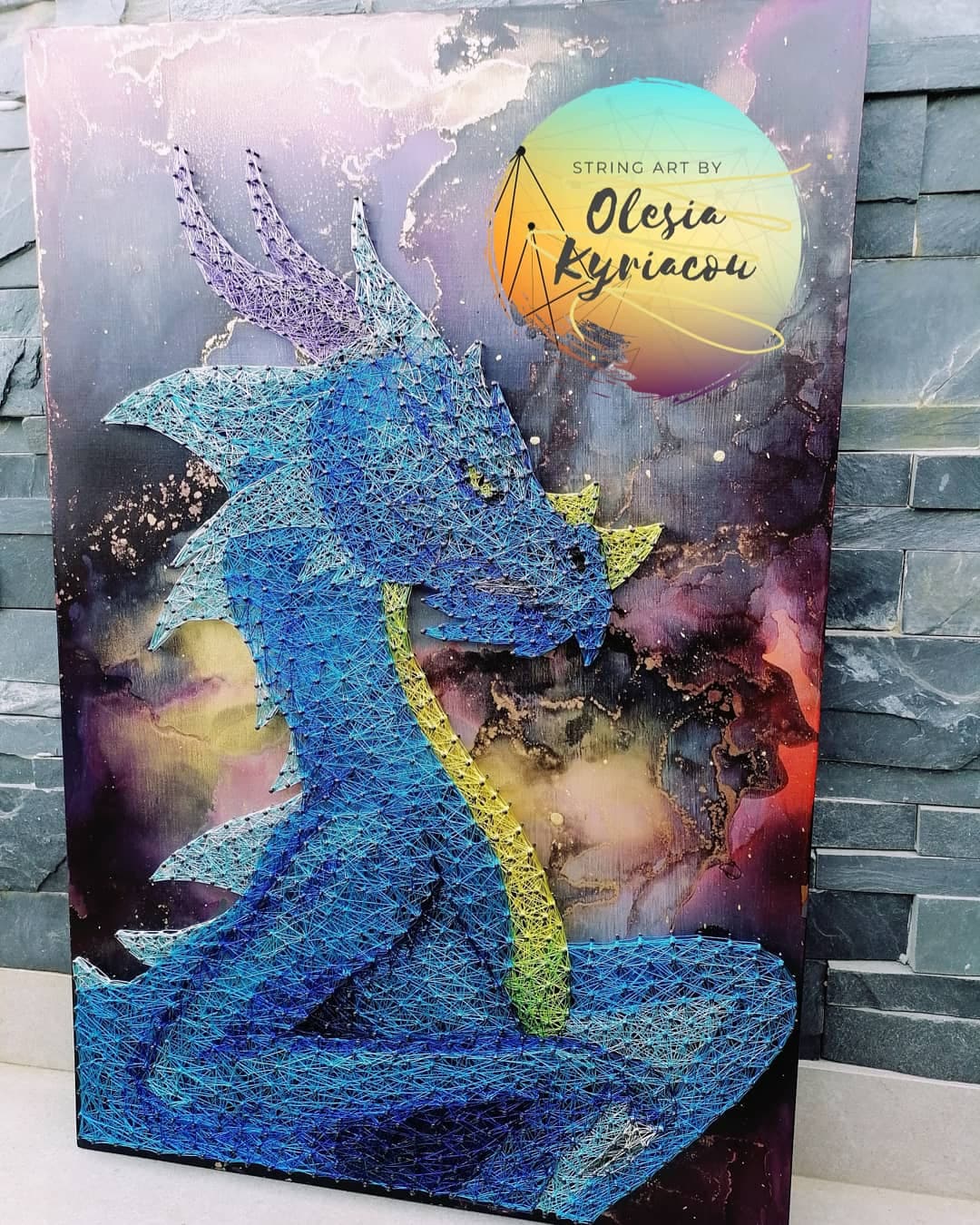 Wire String Art Dragon wire Art Dragonfantasy Artoriginal - Etsy