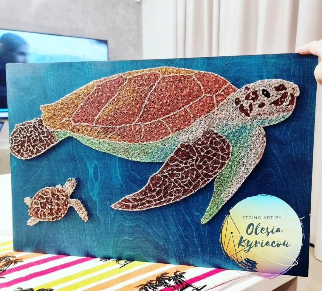 Wire String Art Turtle, Turtle Art , Turtle Decor Wall, Turtle ...