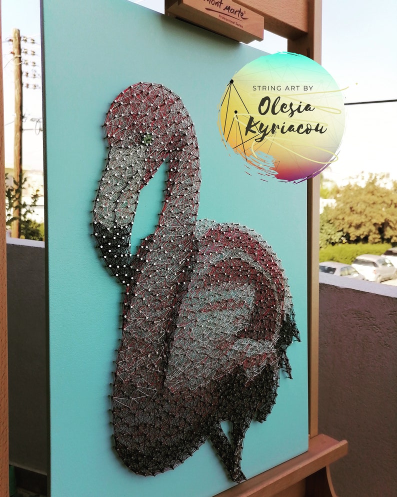 Wire String Art Flamingo, Wire Art Flamingo, Modern Wall Decor, Modern ...