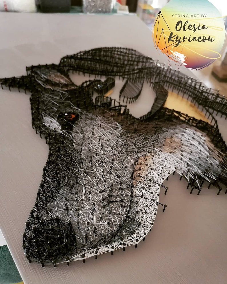 String Art Wolf-woman,wildlife Art, Wolf Decor,animal Walldecor,spirit ...