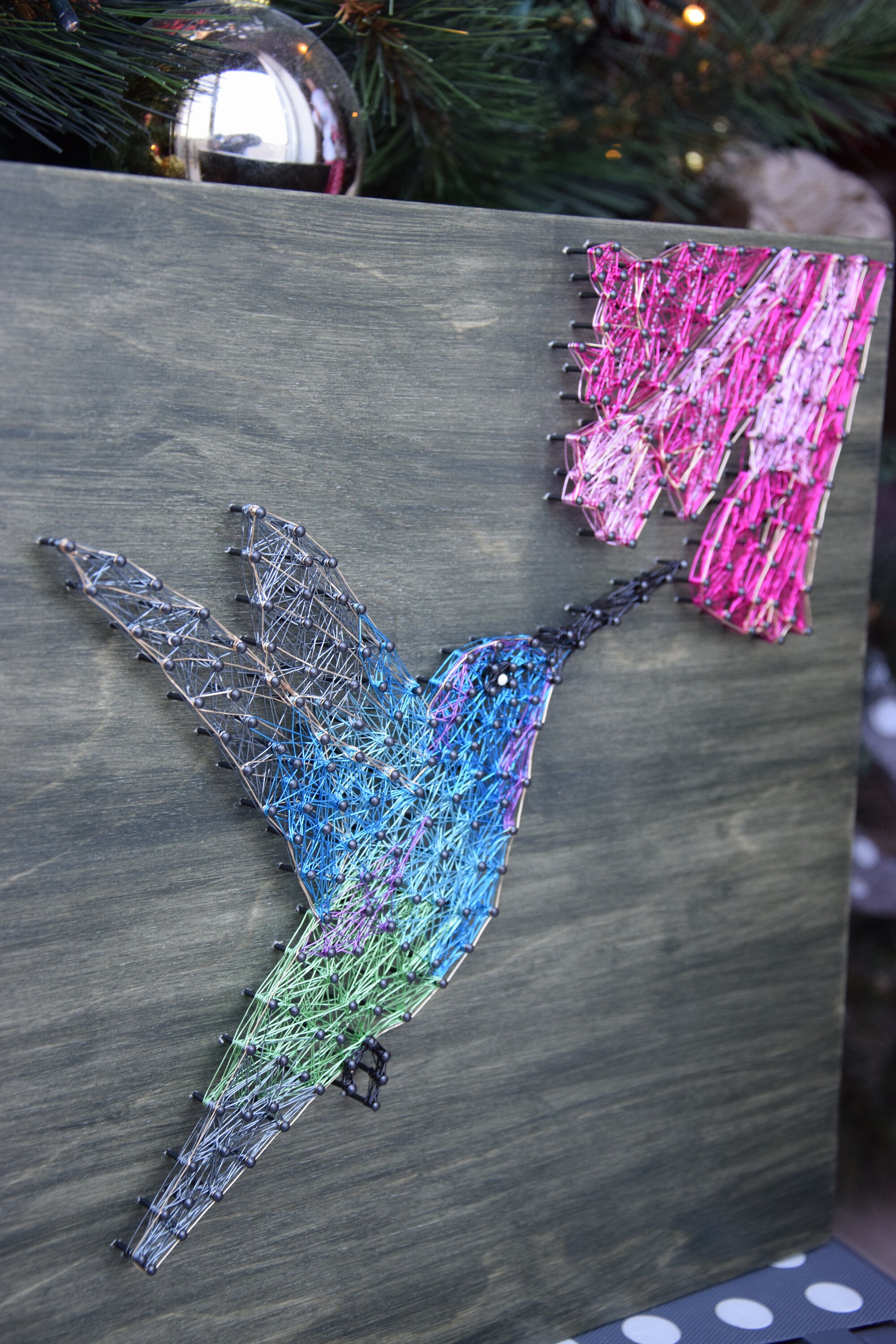 Wire String Art Hummingbird, Wire Art Hummingbird, Modern Wall Decor ...