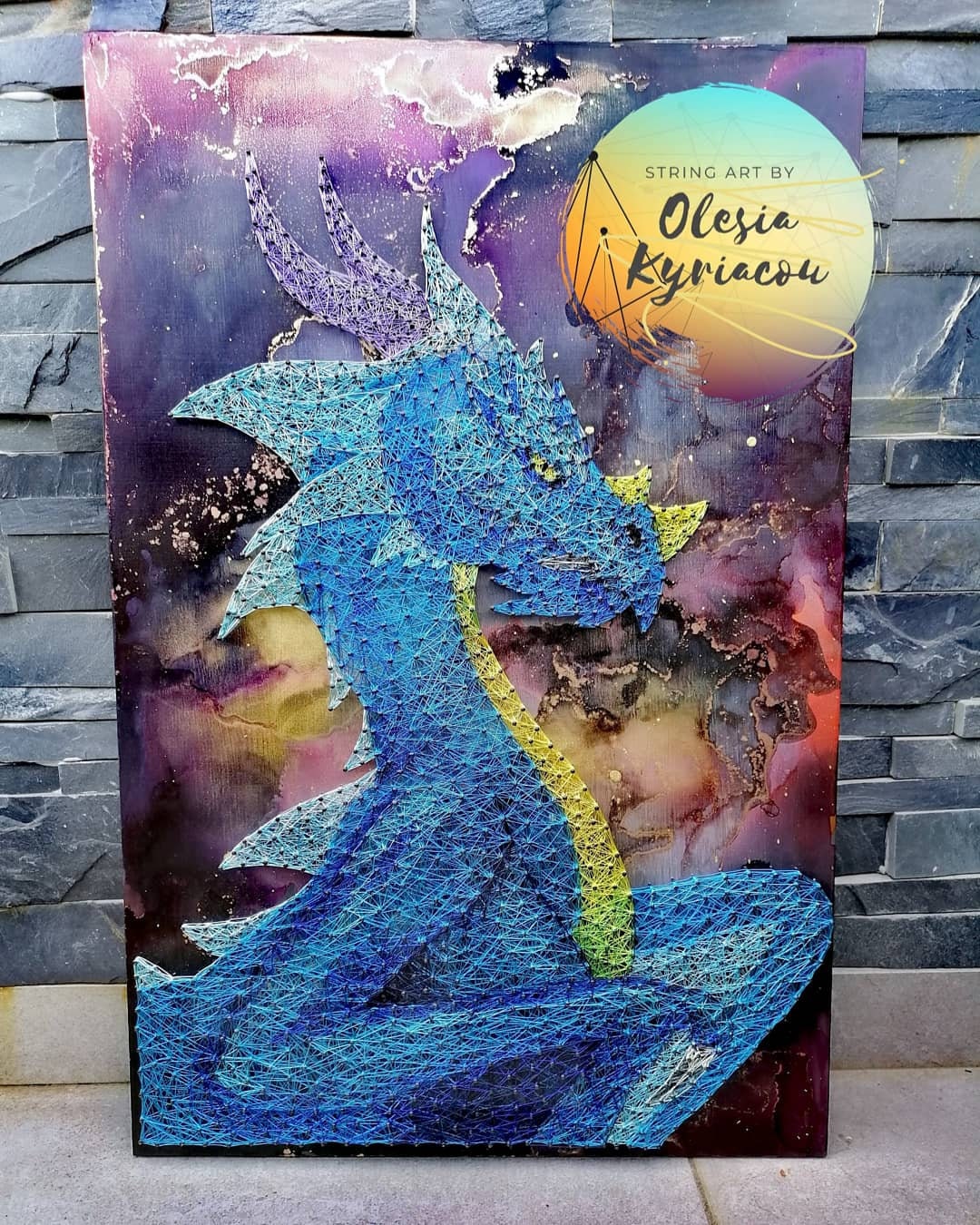 Wire String Art Dragon wire Art Dragonfantasy Artoriginal - Etsy