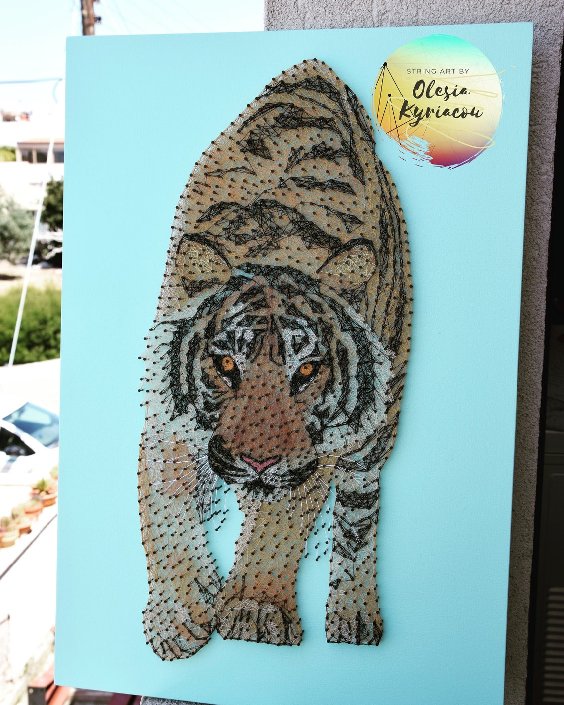 String Art Tiger: Jungle Animal Wall Decor (16x24 Inches) - Etsy