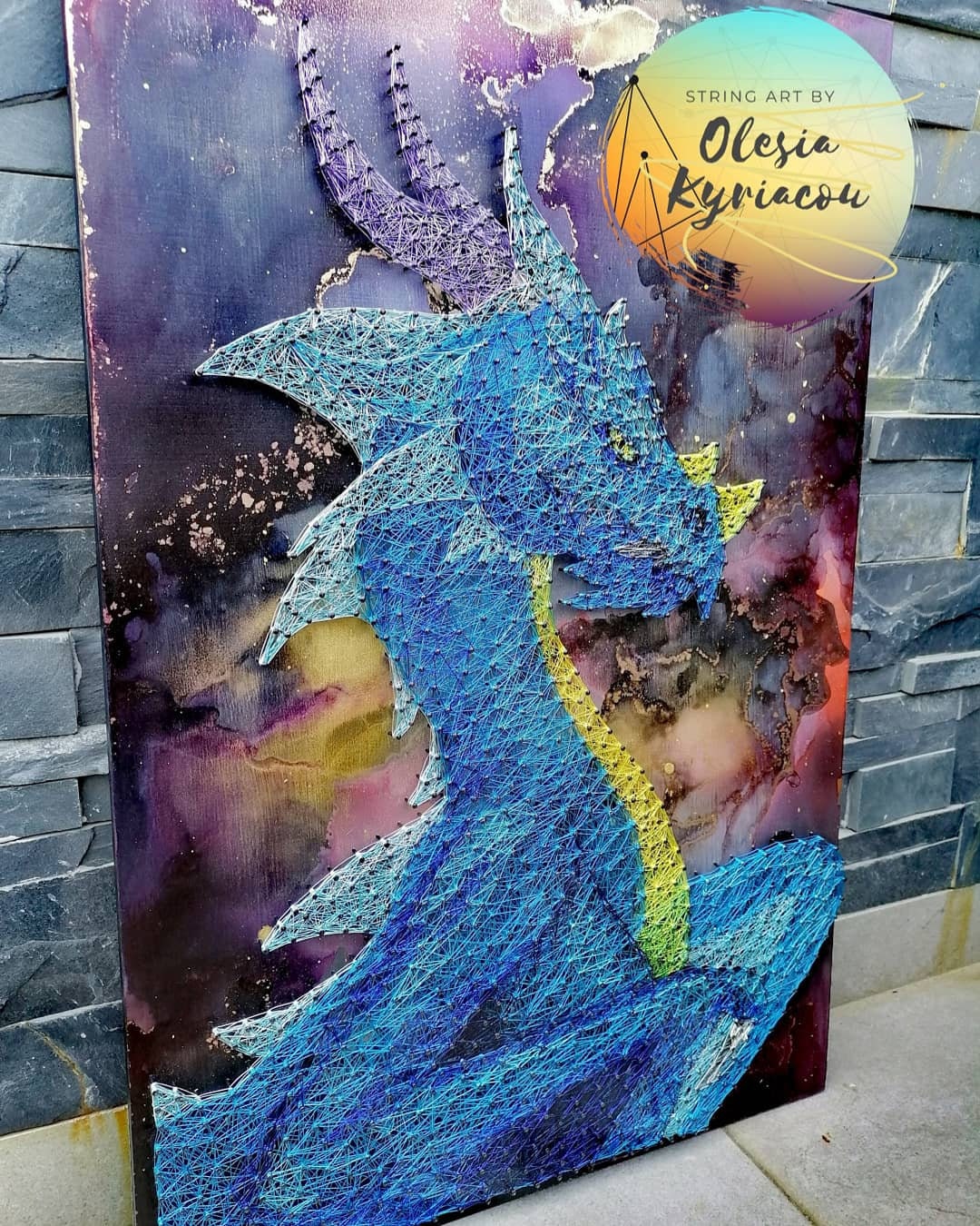 Wire String Art Dragon wire Art Dragonfantasy Artoriginal - Etsy