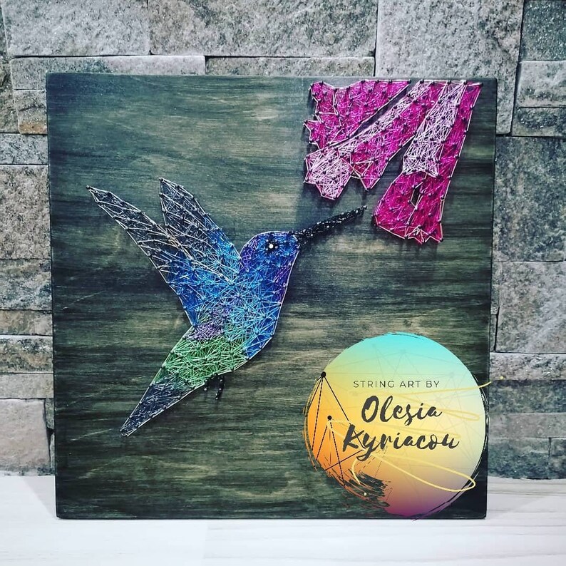 Wire String Art Hummingbird Wire Art Hummingbird Modern Wall - Etsy