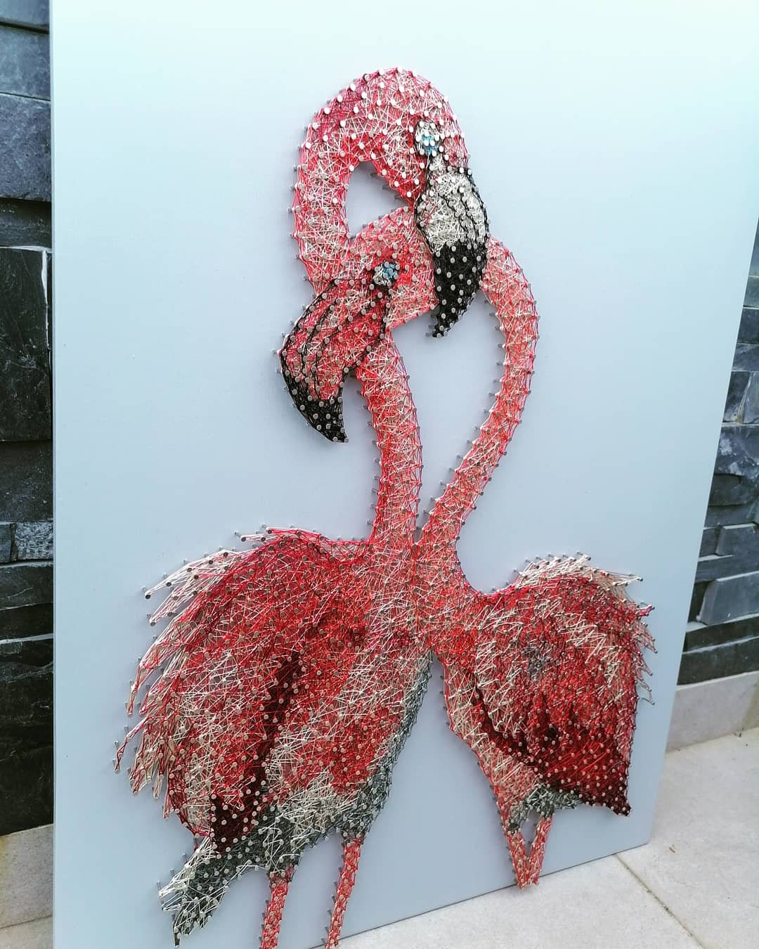 Wire String Art Flamingos, Flamingo, Flamingos Art, Living Room Decor ...