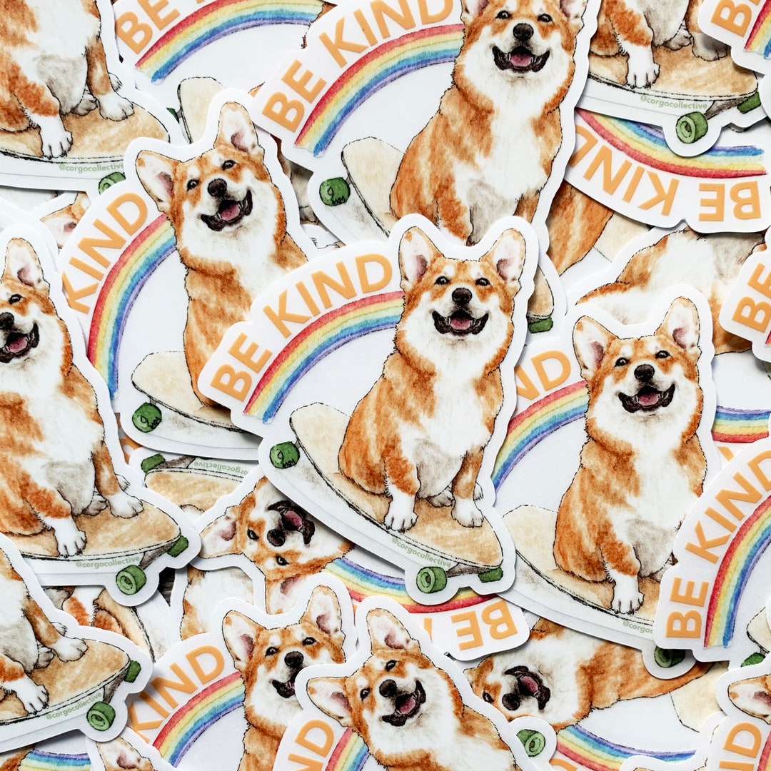 Be Kind Corgi Fundraiser Clear Sticker - Etsy