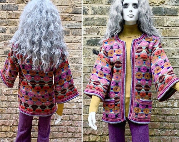 Vintage 1970s BEATRICE BELLINI Wool Hand Knit // Kaffe Fassett ...