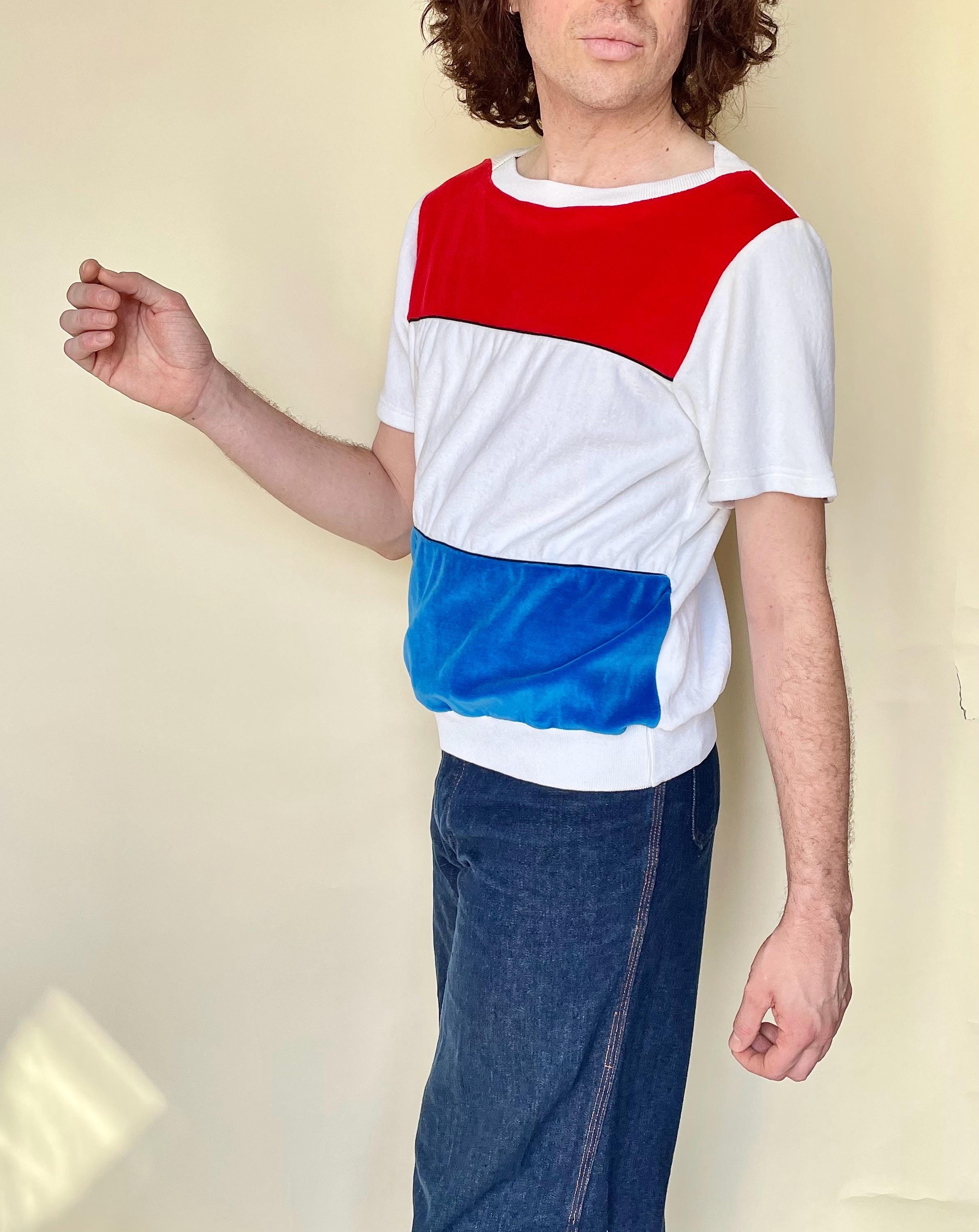 Vintage 1980s Danskin Playtex Velour Towelling Workout Top / Unisex Fit ...