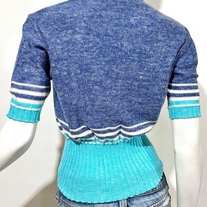 Vintage 1970s Skinny Rib Knit Top // 60s Mod Soul Sweater // Disco Deco ...