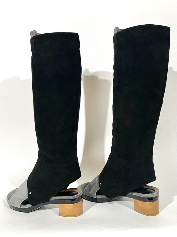 Vintage 2000s MARNI Cutout Suede Gladiator Boots / SP… - Gem