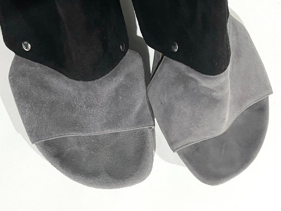 Vintage 2000s MARNI Cutout Suede Gladiator Boots / SP… - Gem