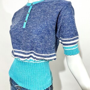 Vintage 1970s Skinny Rib Knit Top // 60s Mod Soul Sweater // Disco Deco ...