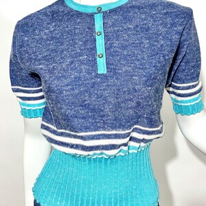 Vintage 1970s Skinny Rib Knit Top // 60s Mod Soul Sweater // Disco Deco ...