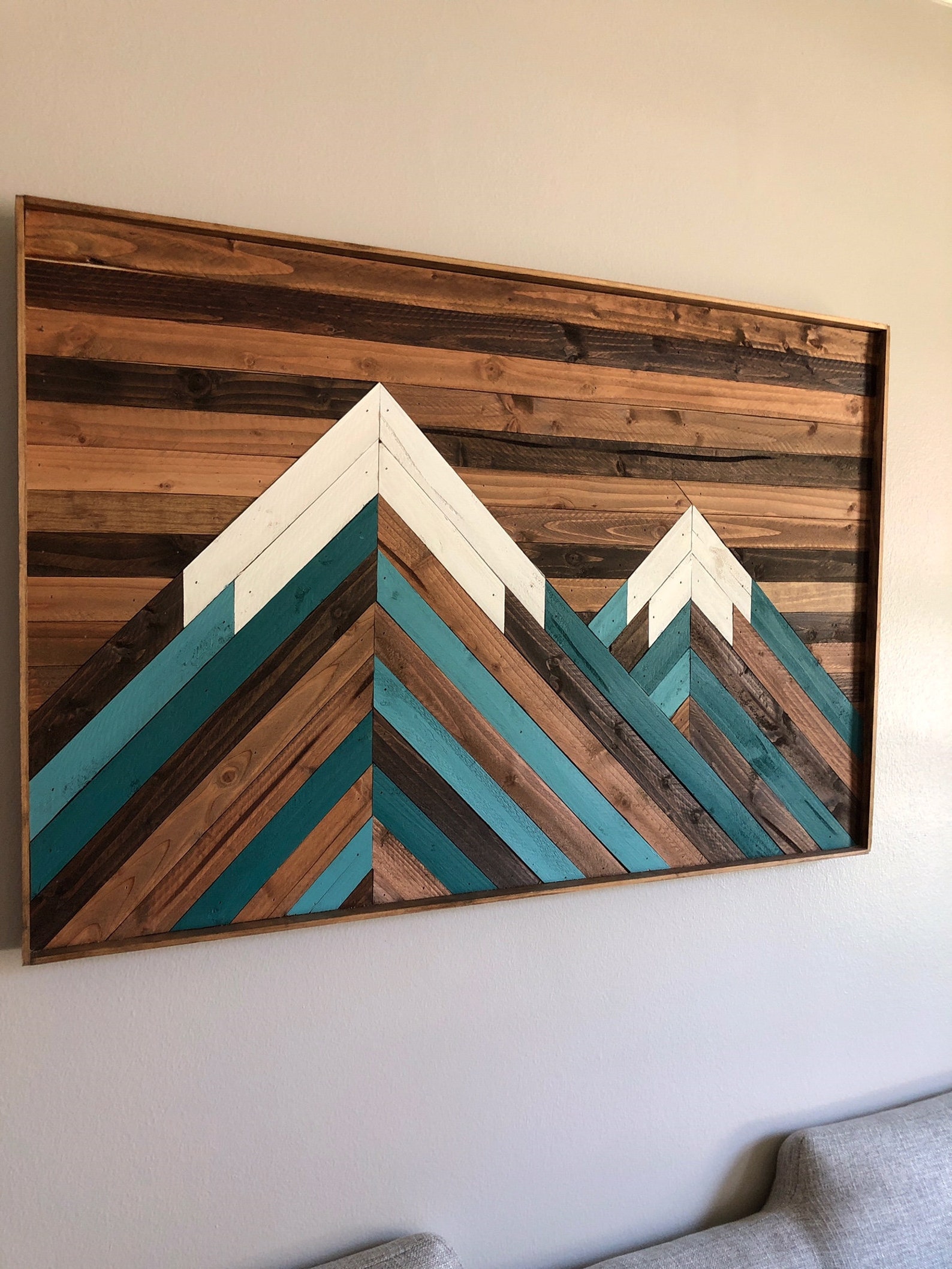 2'x3' Turquoise Mountain Wall Art - Etsy