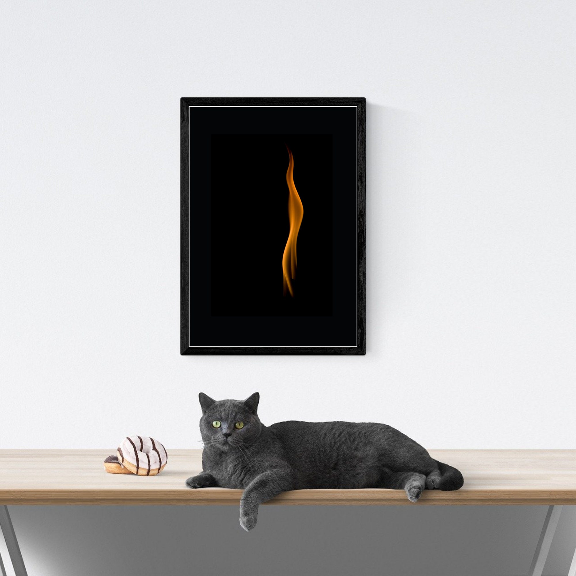 Art & Collectibles Instant Download fire wall art home decor Minimalist ...
