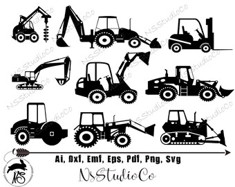 Heavy equipment svg | Etsy