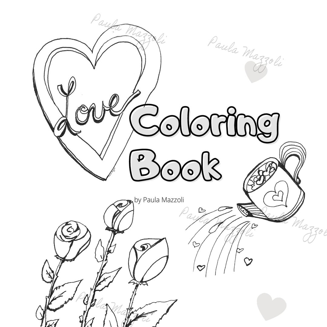 Love Coloring Book - Etsy