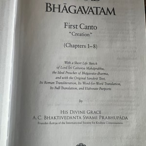Srīmad Bhāgavatam First Canto: Chapters 1-8 by HDG Srila AC Bhaktivedanta Swami Prabhupada ...
