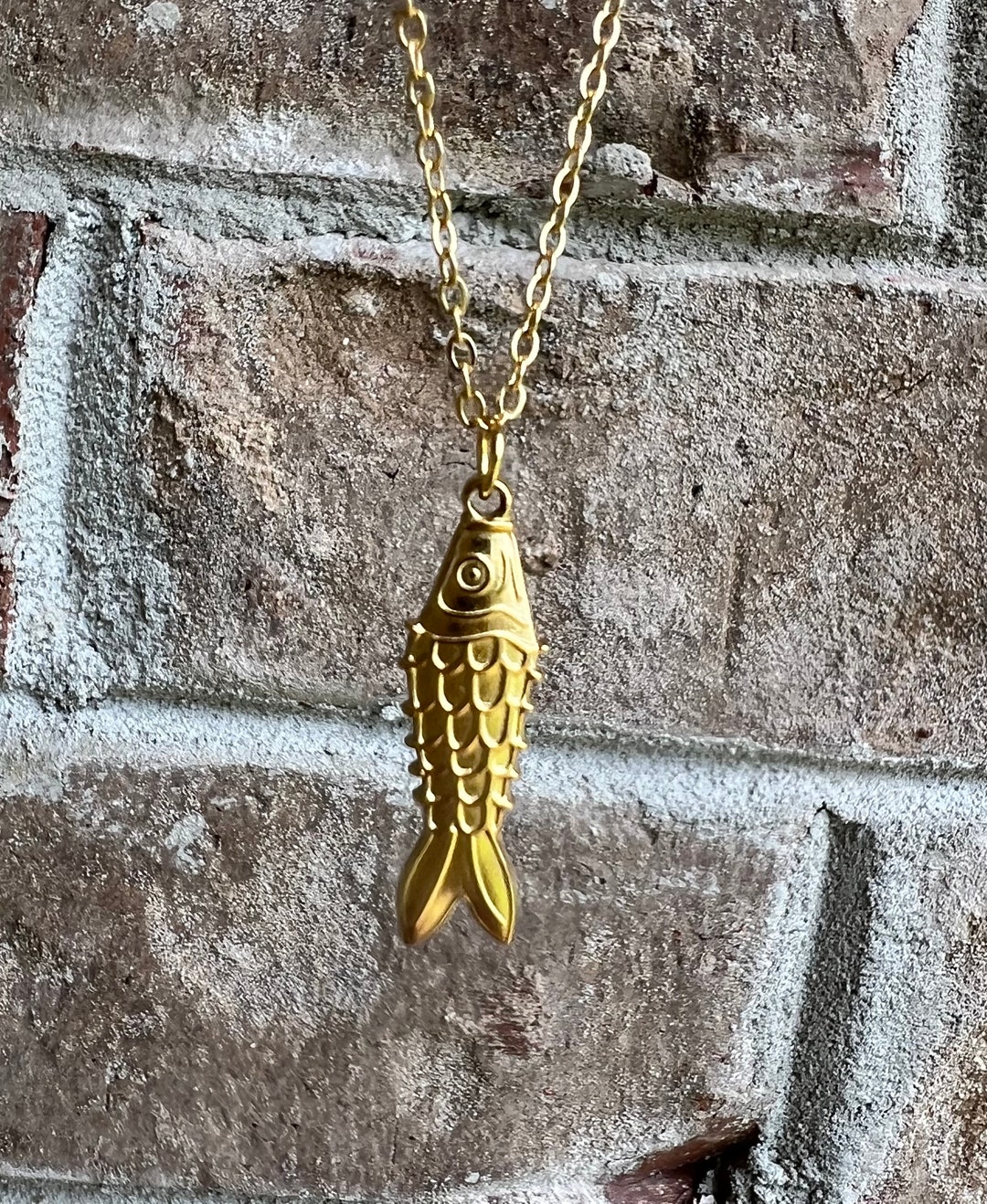 Old School Good Luck Fish Pendant - Etsy