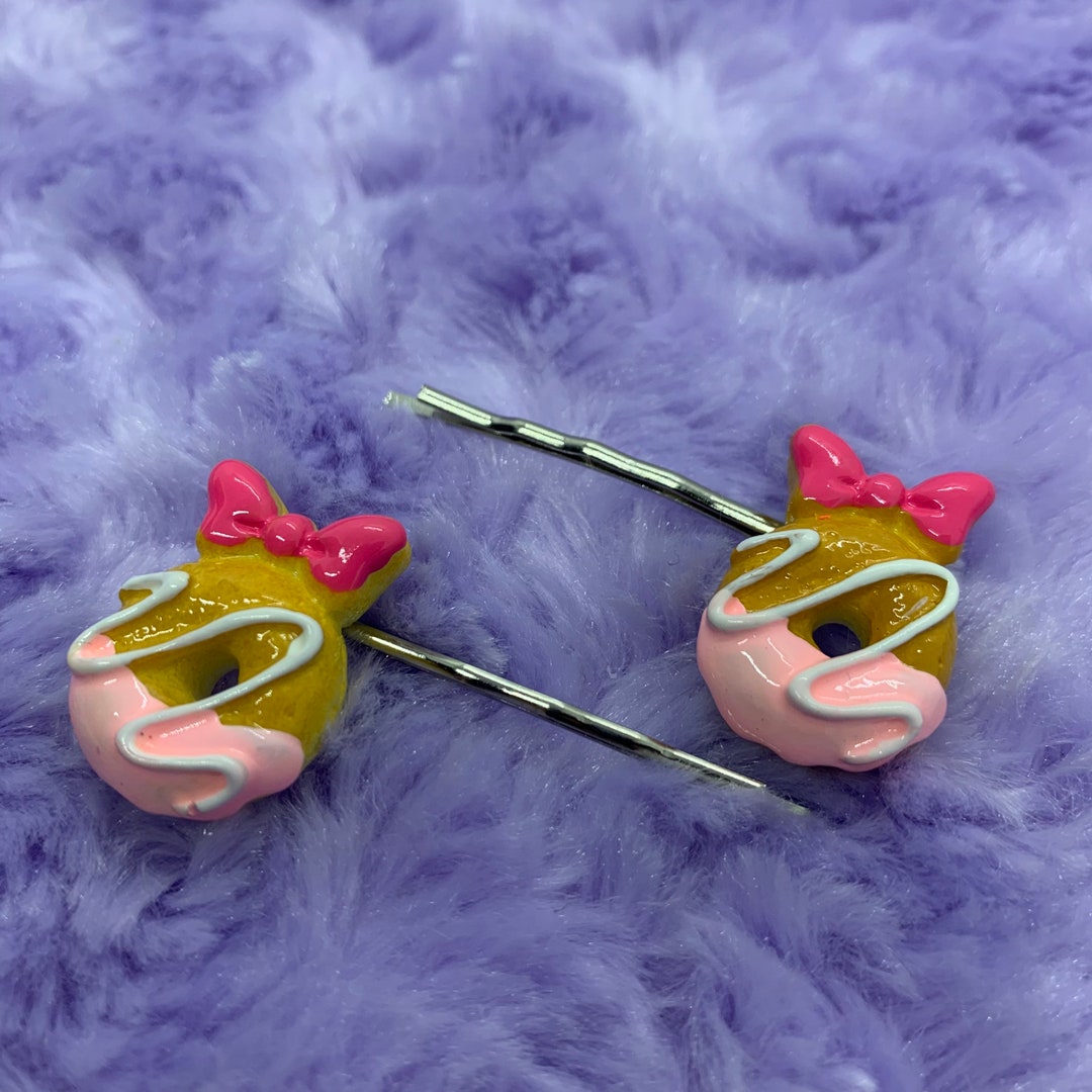 Daisy Duck Donut Inspired Hair Slides - Etsy