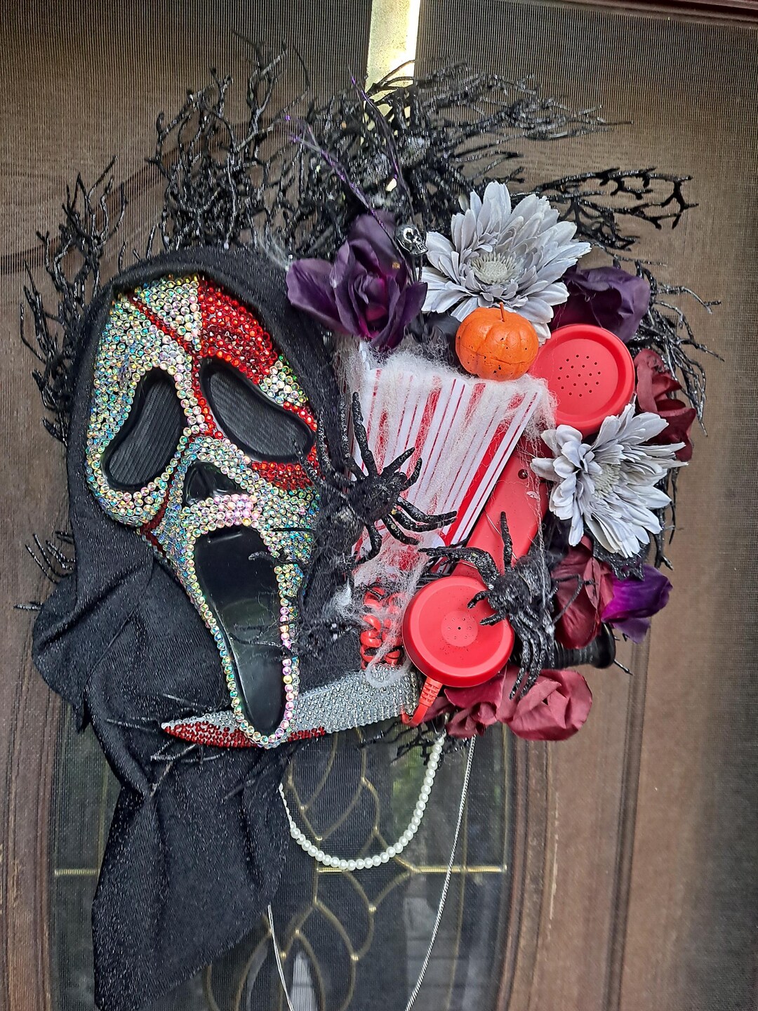 Scream Inspired Spooky Season Halloween Wreath - Etsy