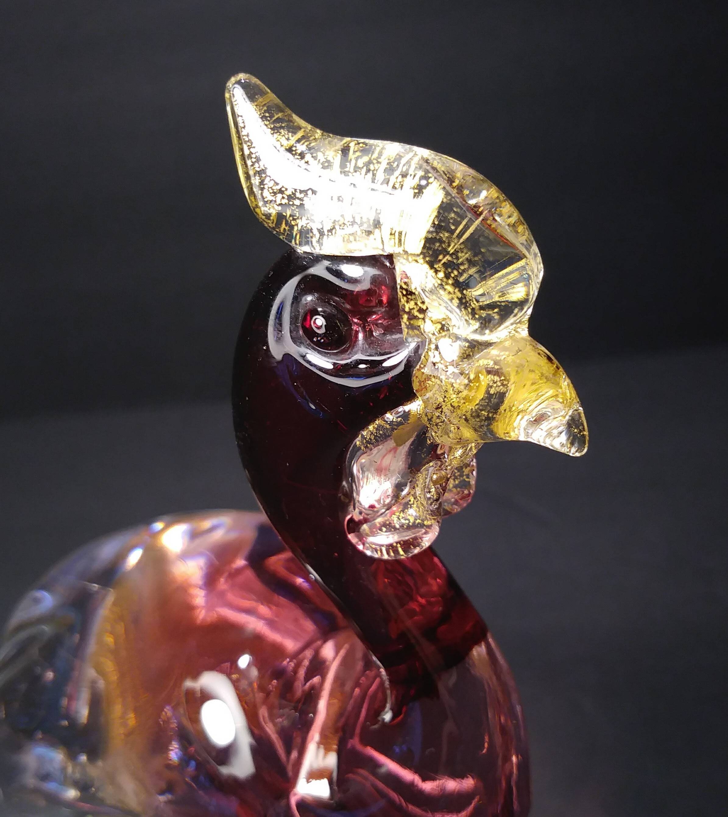 Archimede Seguso Murano Art Glass Guinea Fowl Sculpted Figure Etsy