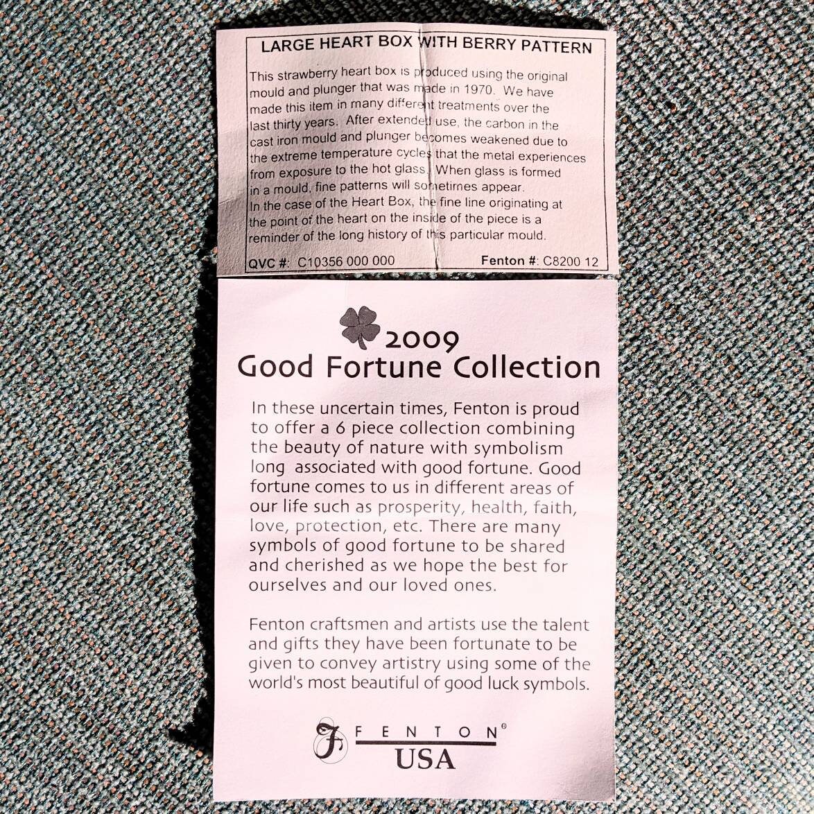 Fenton Green Good Fortune Hand-painted Heart Box With - Etsy