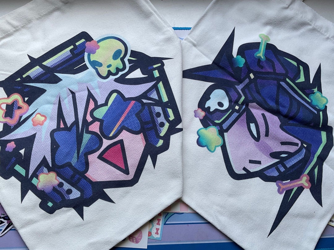 Rock Star Duo Canvas Tote Bags, ( 34x38cm ) + Free Stickers - Etsy
