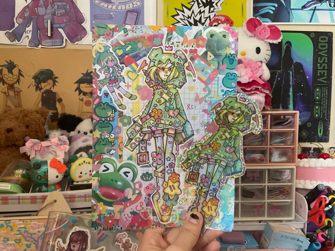 Rainbow Frog Lidia A5 Matt Print Print + Optional Matching Sticker - Etsy