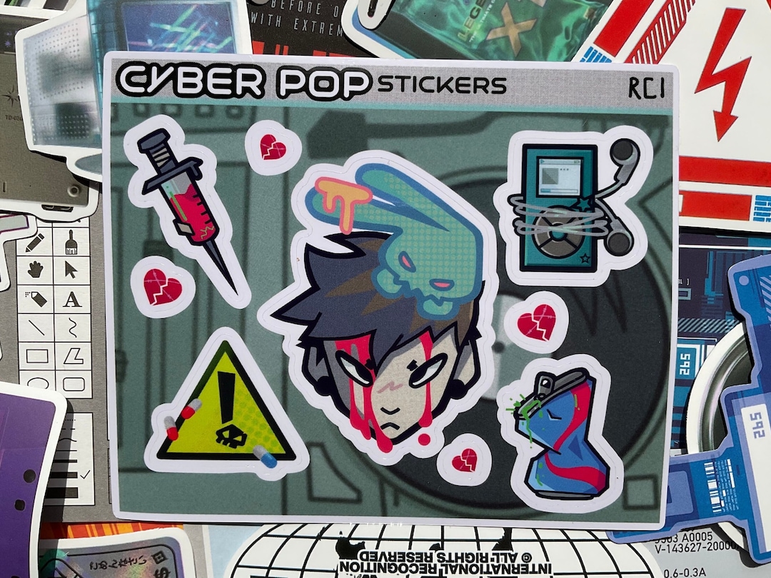 Cyber Pop Mini, Vinyl Sticker Sheet. - Etsy