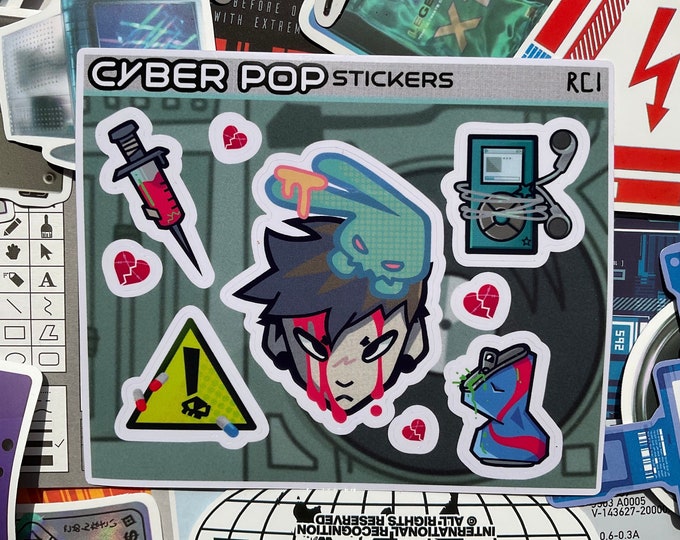 Cyber Pop Mini, Vinyl Sticker Sheet. - Etsy