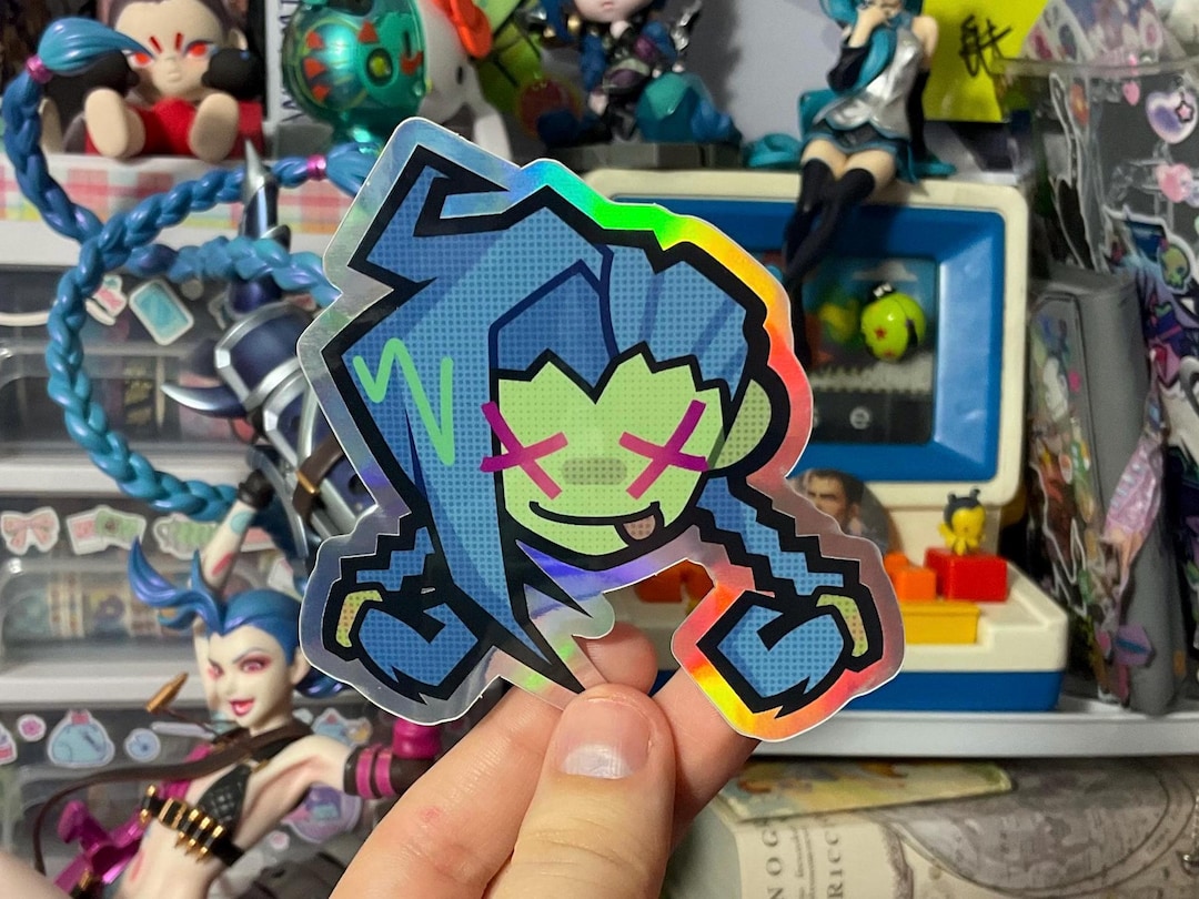 Blue Punk, Glossy Holographic, Vinyl Sticker. - Etsy