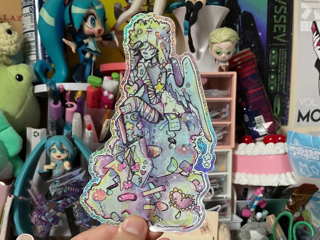 Teddy Tears, Glossy Fairy Dust Glitter, Vinyl Sticker. - Etsy