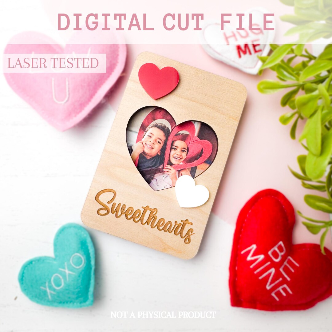 Sweethearts Photo Frame Digital File Laser Ready File Glowforge Svg ...