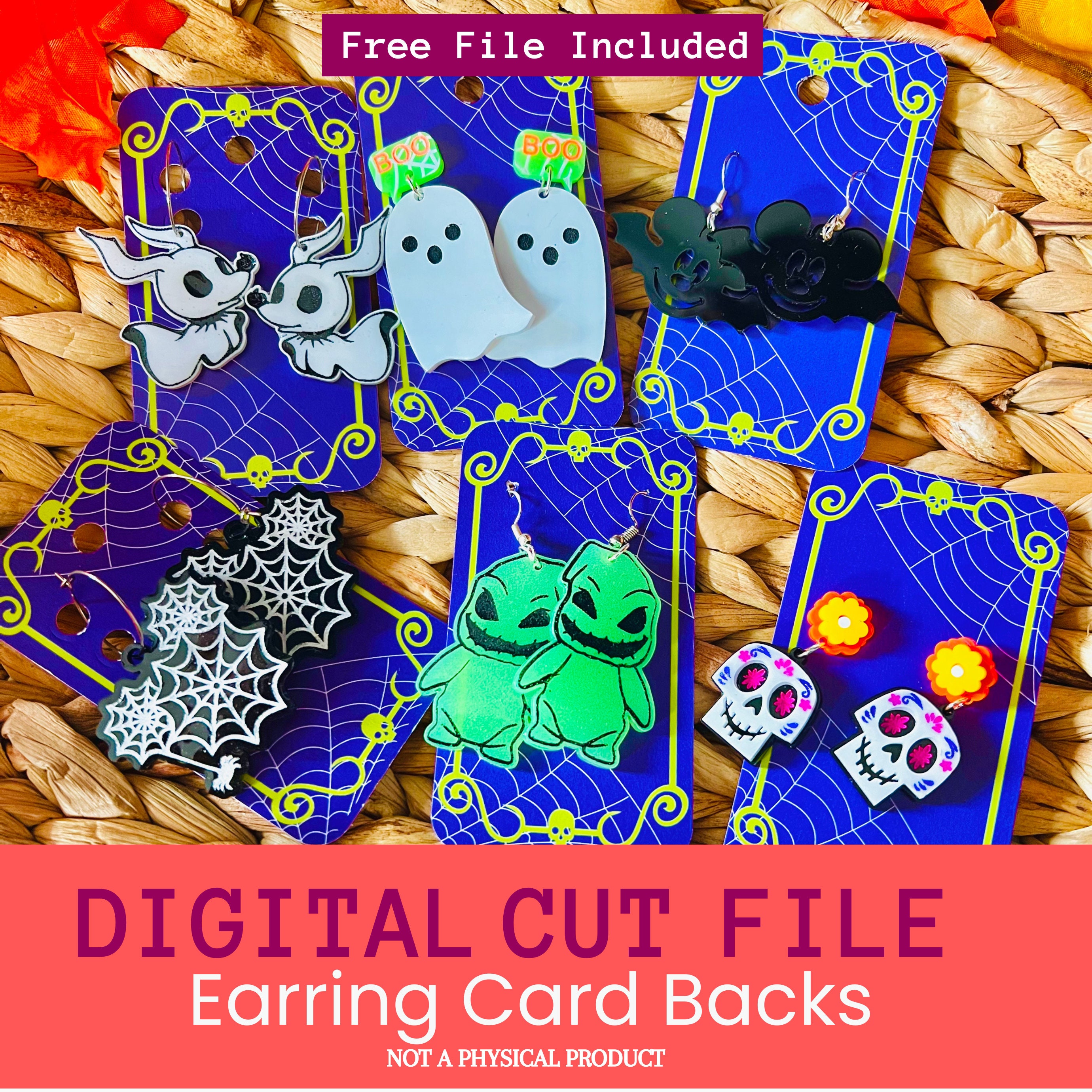 Printable Earring Card Backing Cards Digital File | Laser SVG File ...