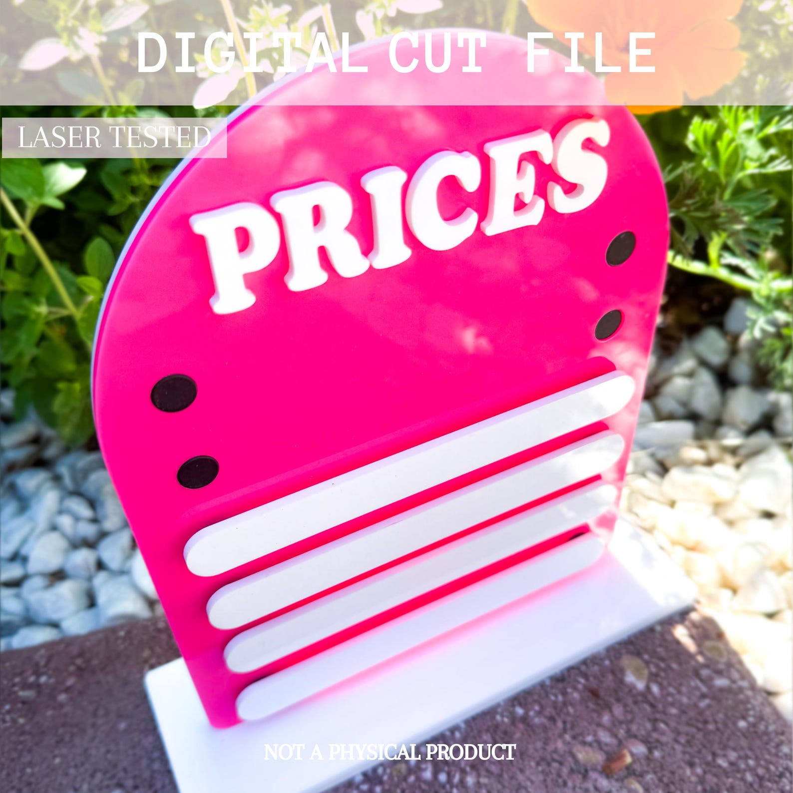 Magnetic Pricing Sign SVG | Glowforge SVG | Vendor Sign Svg | QR Code ...