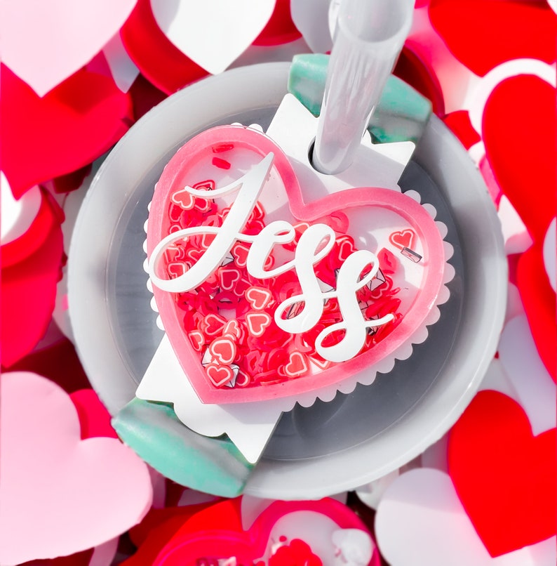 Layered SVG LASER FILE Tumbler Tag 40oz H2.0 Valentines Day Shaker Tag ...