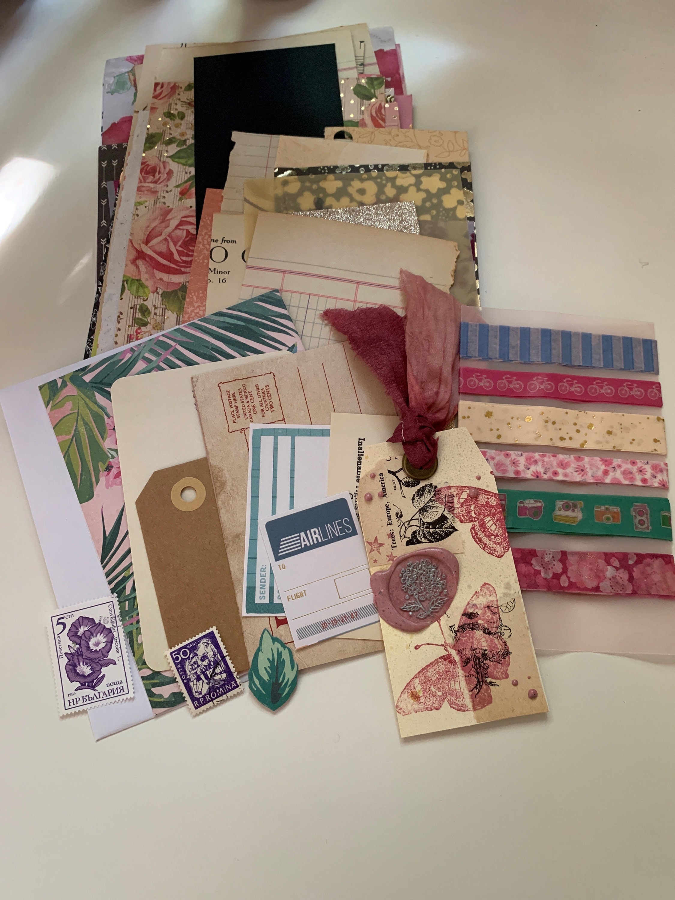 Junk Journal Kit, Ephemera Kit, Scrap Papers - Etsy