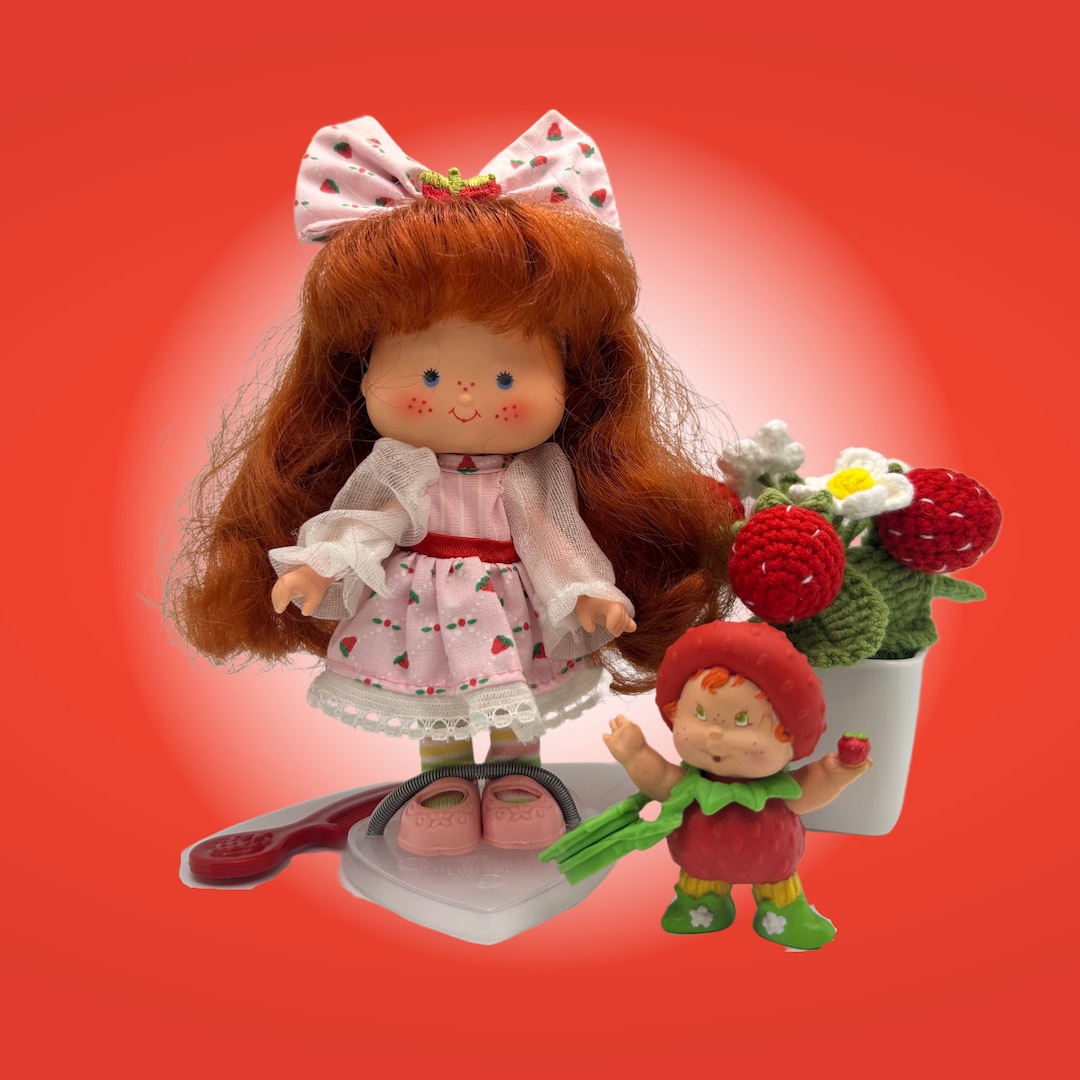 RESTORED Vintage Strawberry Shortcake Doll, Berrykin STRAWBERRY ...