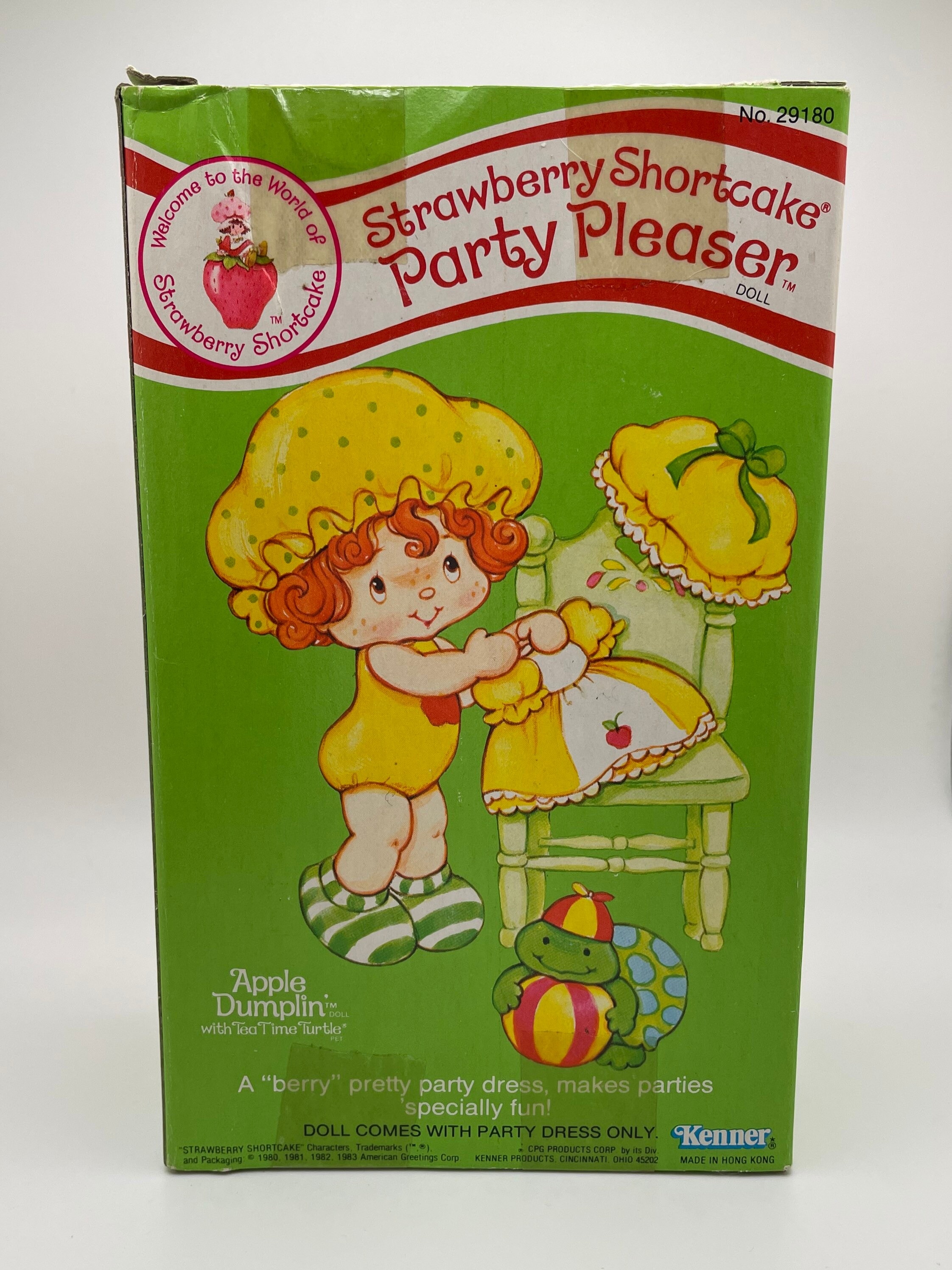 NIB-APPLE DUMPLIN, Tea Time Turtle-party Pleaser Vintage Strawberry ...