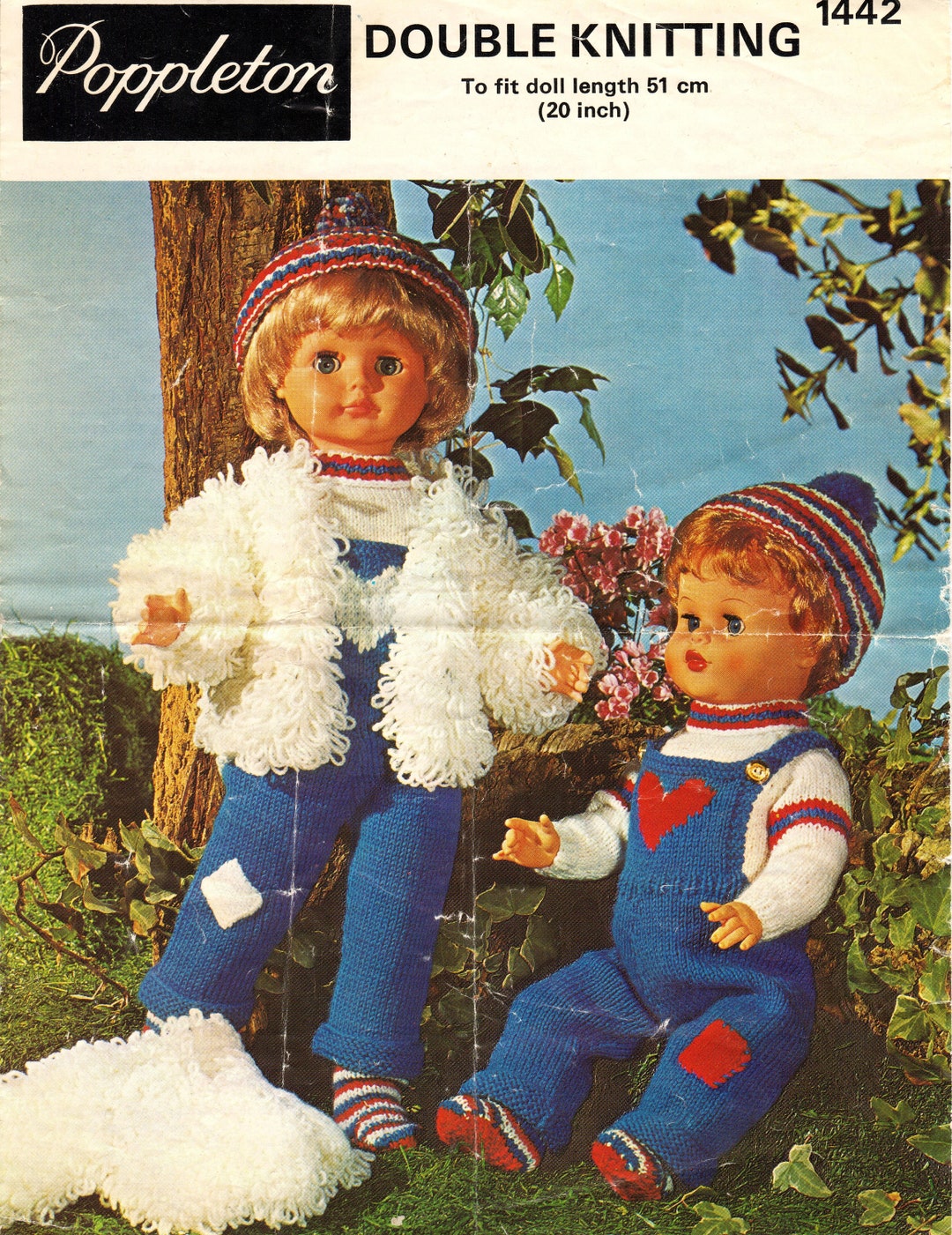 Knitted Dolls Clothes Patterns for 20 Inch Dolls - Poppleton 1442 - PDF ...