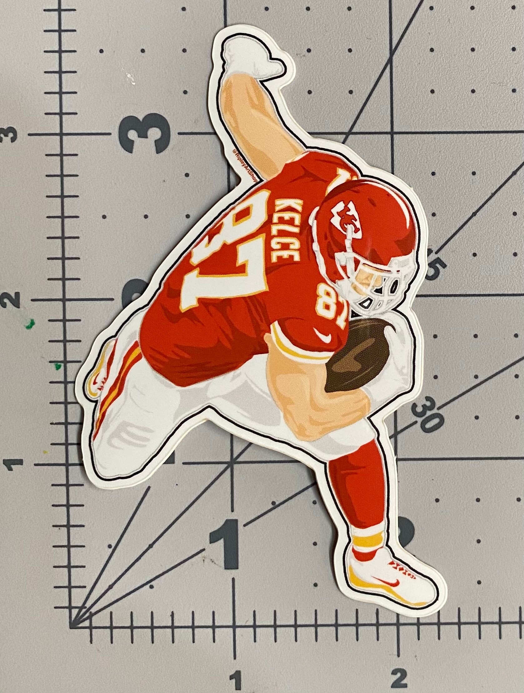TRAVIS KELCE Kansas City Chiefs Sticker Weatherproof Vinyl | Etsy