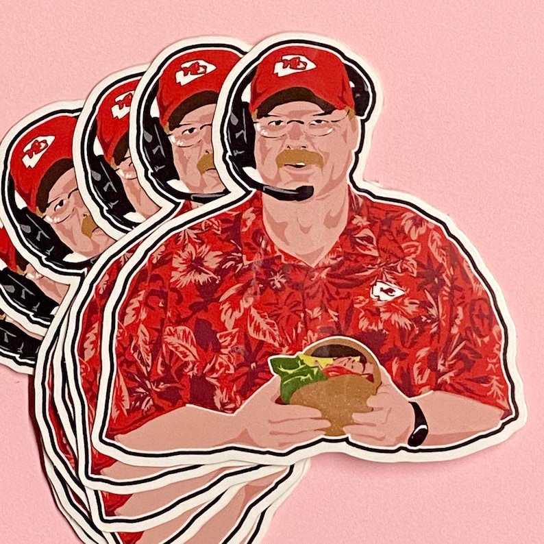 ANDY REID Kansas City Chiefs sticker Weatherproof Vinyl | Etsy