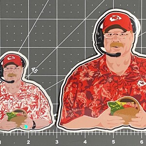 ANDY REID Kansas City Chiefs Sticker Weatherproof Vinyl | Etsy