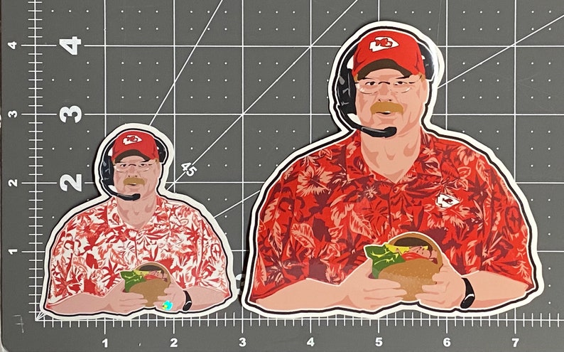 ANDY REID Kansas City Chiefs Sticker Weatherproof Vinyl | Etsy