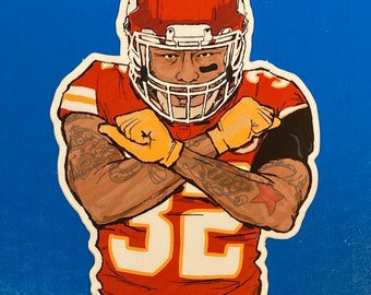 KC WOLF Kansas City Chiefs Sticker Weatherproof Vinyl | Etsy