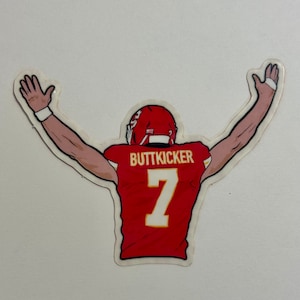 Harrison Butker BUTTKICKER Sticker. Kansas City Chiefs Clear Sticker ...
