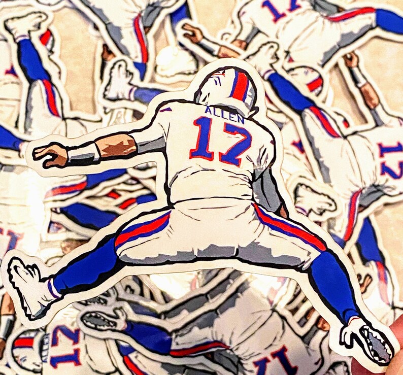 JOSH ALLEN Buffalo Bills Jumping Sticker Weatherproof Vinyl - Etsy